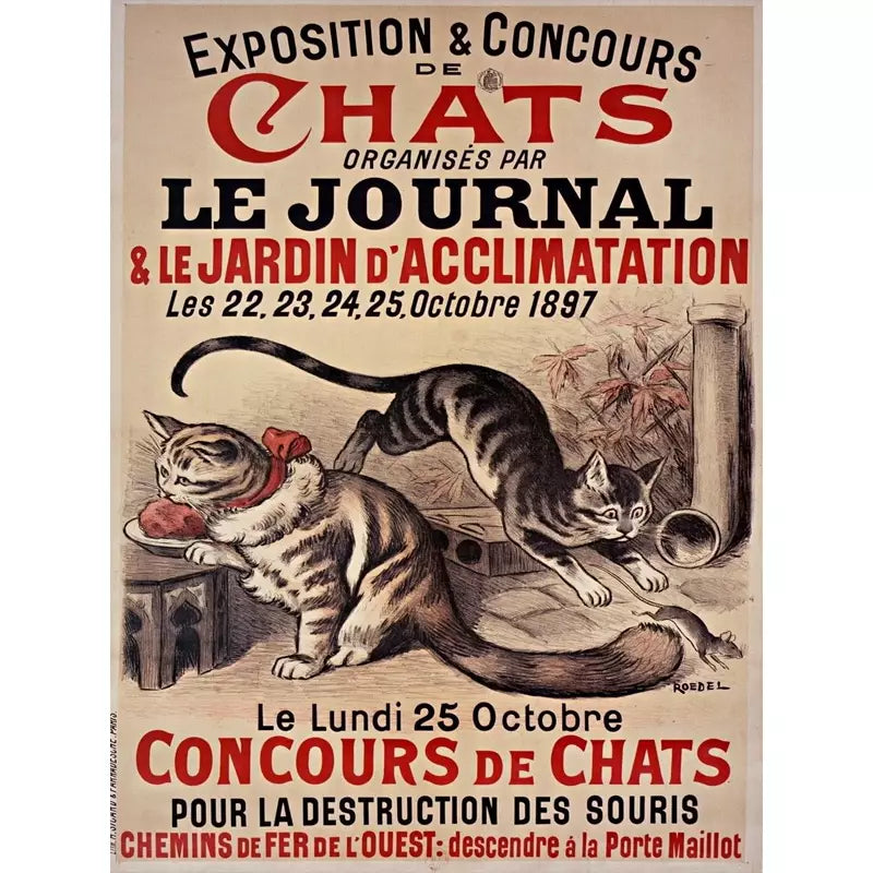 Vintage Cat Poster | Planète Vintage
