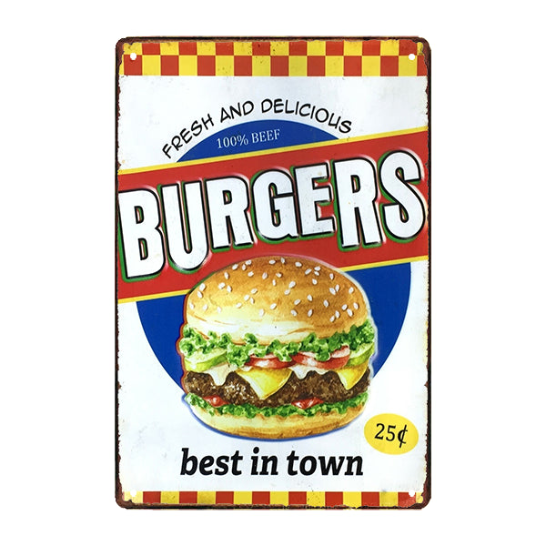 Metal Food Sign | Planète Vintage