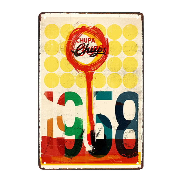 Letrero de metal Chupa Chups | Planète Vintage