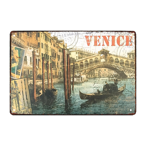 Decorative Metal Plate Venice | Planète Vintage