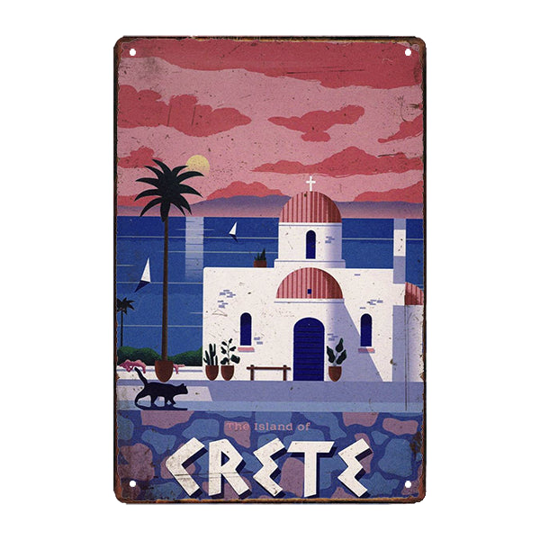 Crete Island Metal Sign | Vintage Planet | Planète Vintage