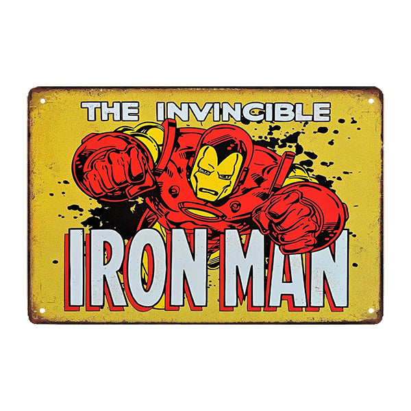 Plaque Métal Iron Man Marvel | Planète Vintage