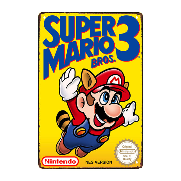 Mario Metal Sign | Vintage Planet | Planète Vintage