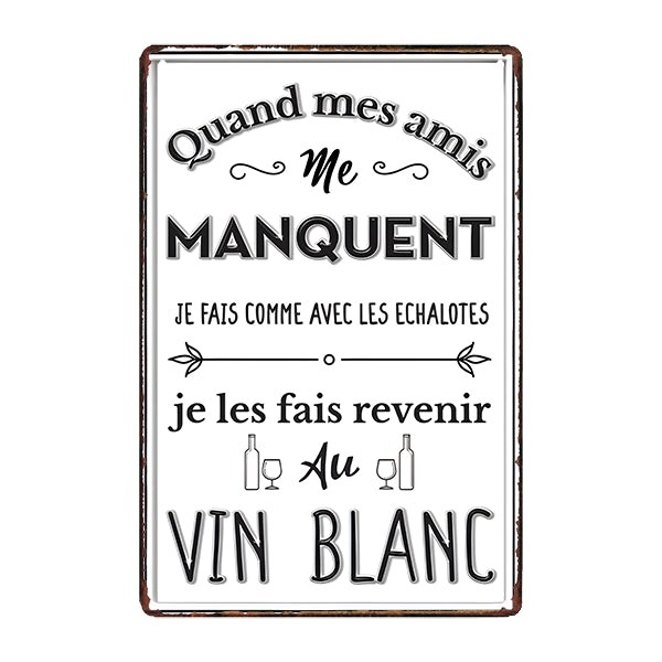 Metal Message Plate | Vintage Planet | Planète Vintage