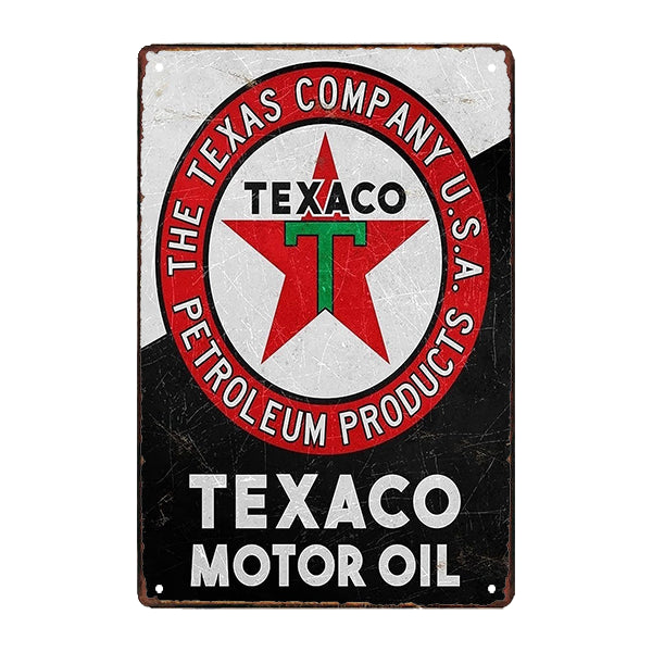 Texaco Gas Pump Metal Sign | Vintage Planet | Planète Vintage