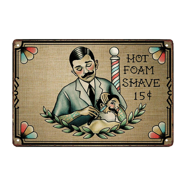 Shaving Metal Advertising Sign | Planète Vintage