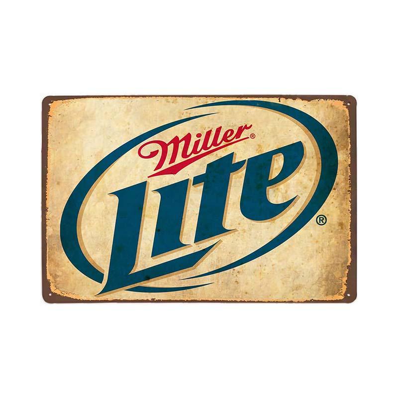 Miller Lite Vintage Metal Sign | Planète Vintage